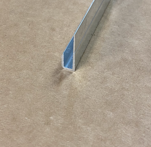 J Channel Trim 48" Long Aluminum Sheet Capping 7/8" Tall, 1/8" Inside ...