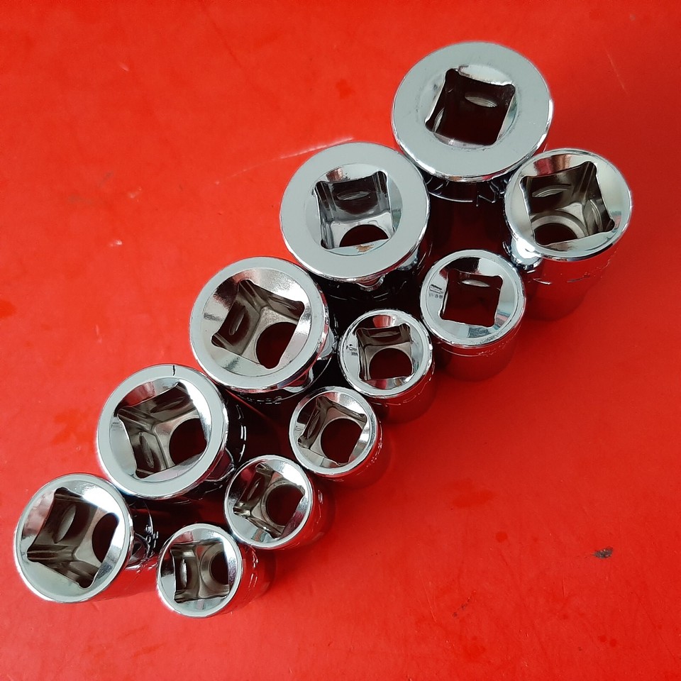 NEW 11 Piece Craftsman 3/8" & 1/2" Drive 8 Point Double Square Socket ...