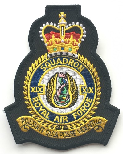RAF No.19 Squadron Royal Air Force Embroidered Crest Badge Patch ...