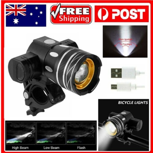 NEW Waterproof Rechargeable LED Bike Bicycle Light USB Cycle Front ...