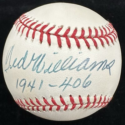 Ted Williams 1941-.406 Signed Baseball PSA/DNA LOA | eBay
