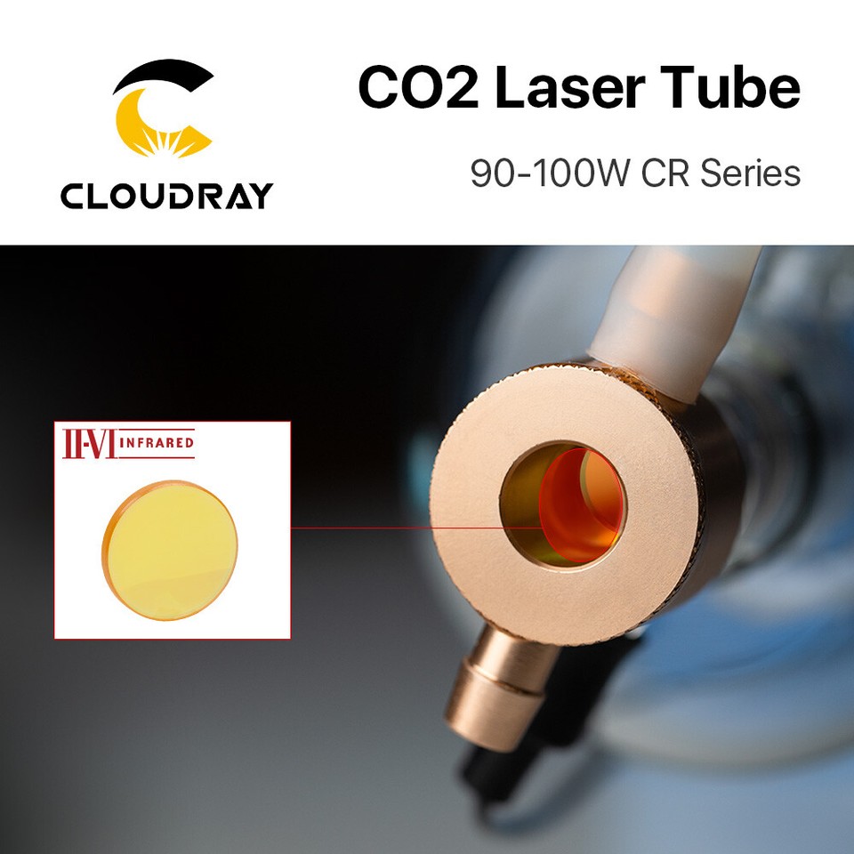 Cloudray 90W CO2 Laser Tube Length 1250mm Dia.80mm Metal Head US Stock ...