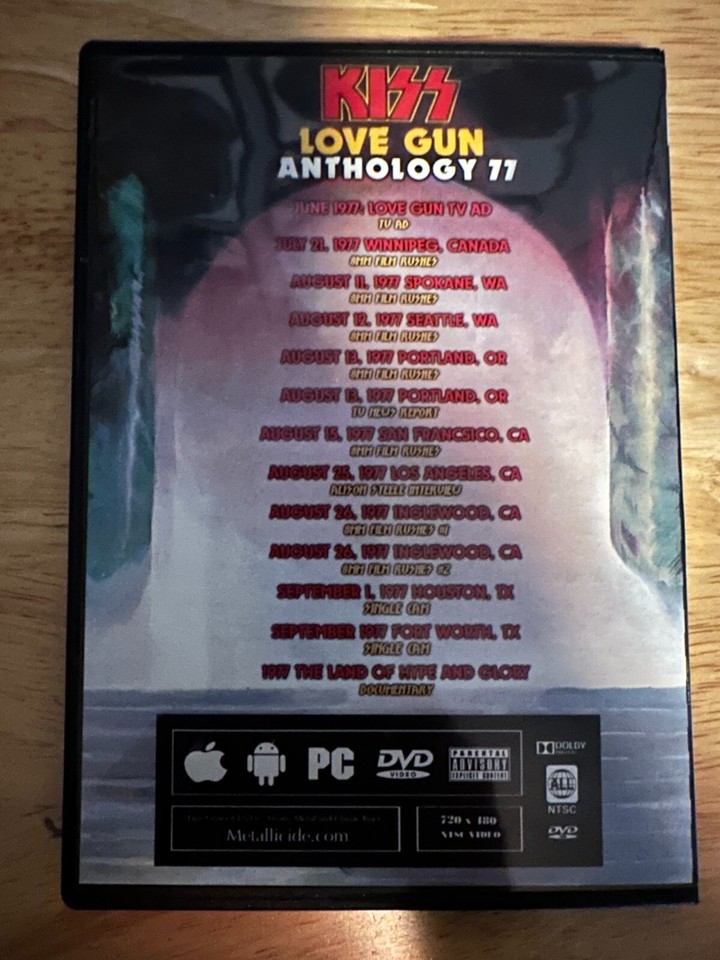 KISS - Love Gun Anthology 1977 Live DVD Live Enhanced Edition Ace ...