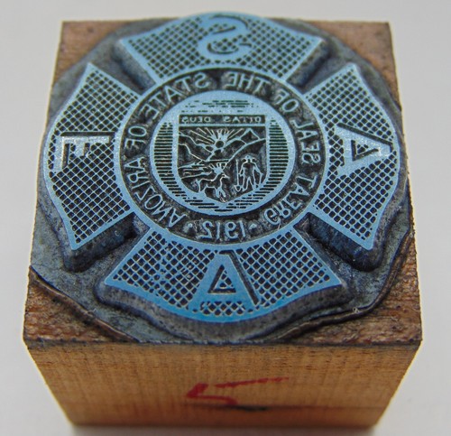 Printing Letterpress Printers Block AZ Arizona Great Seal | eBay