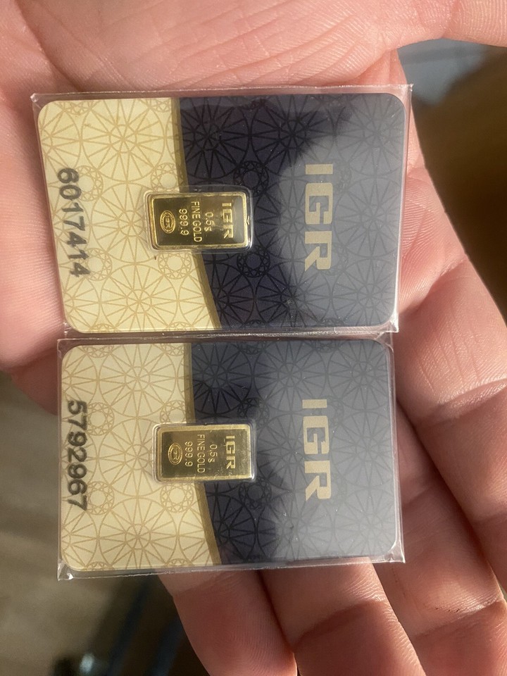 1/2 IGR Gold Bar .5 (g) Gram Istanbul Gold Refinery 999.9 In Sealed ...