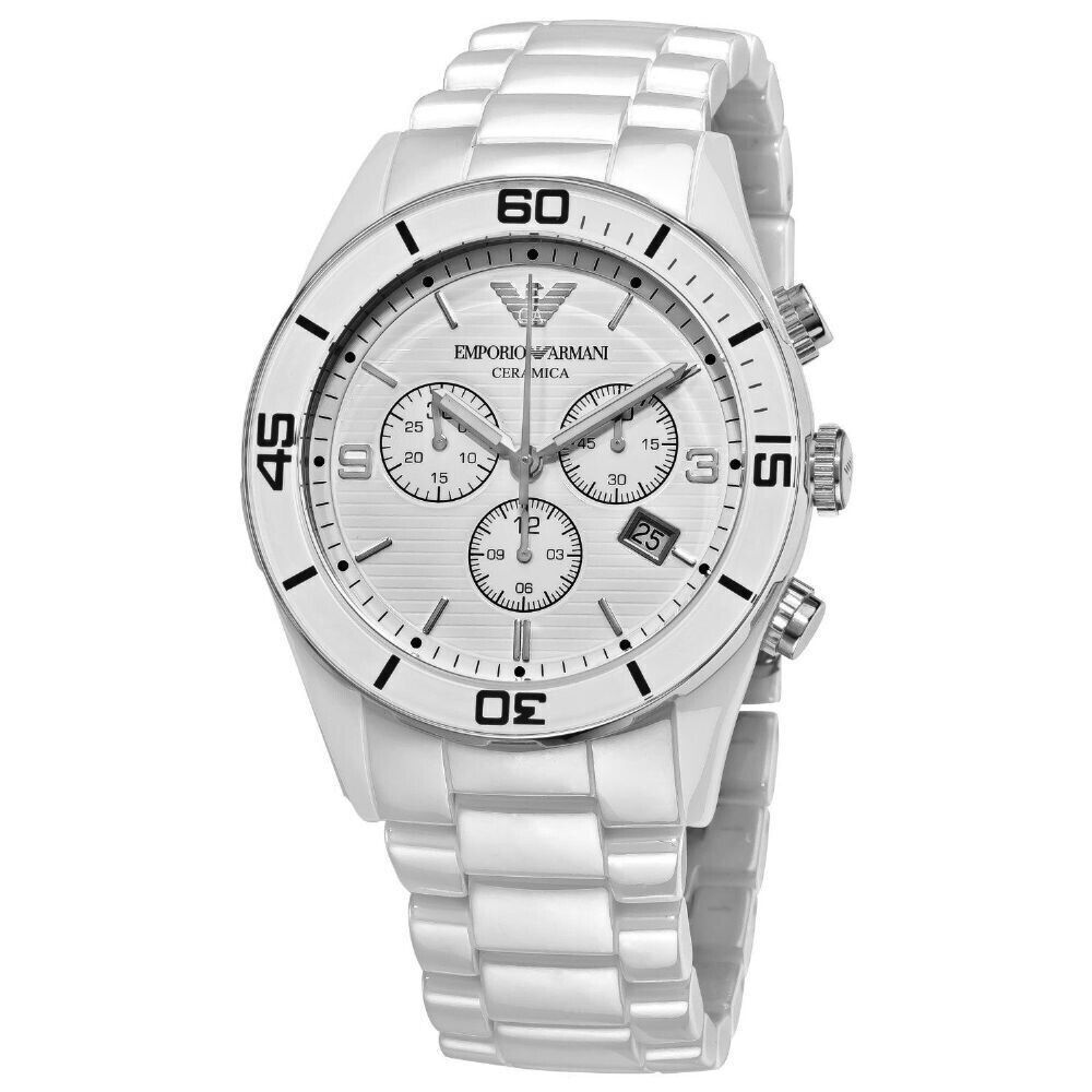 Emporio Armani AR1424 Unisex Ceramica Uhr - Weiß for sale online | eBay