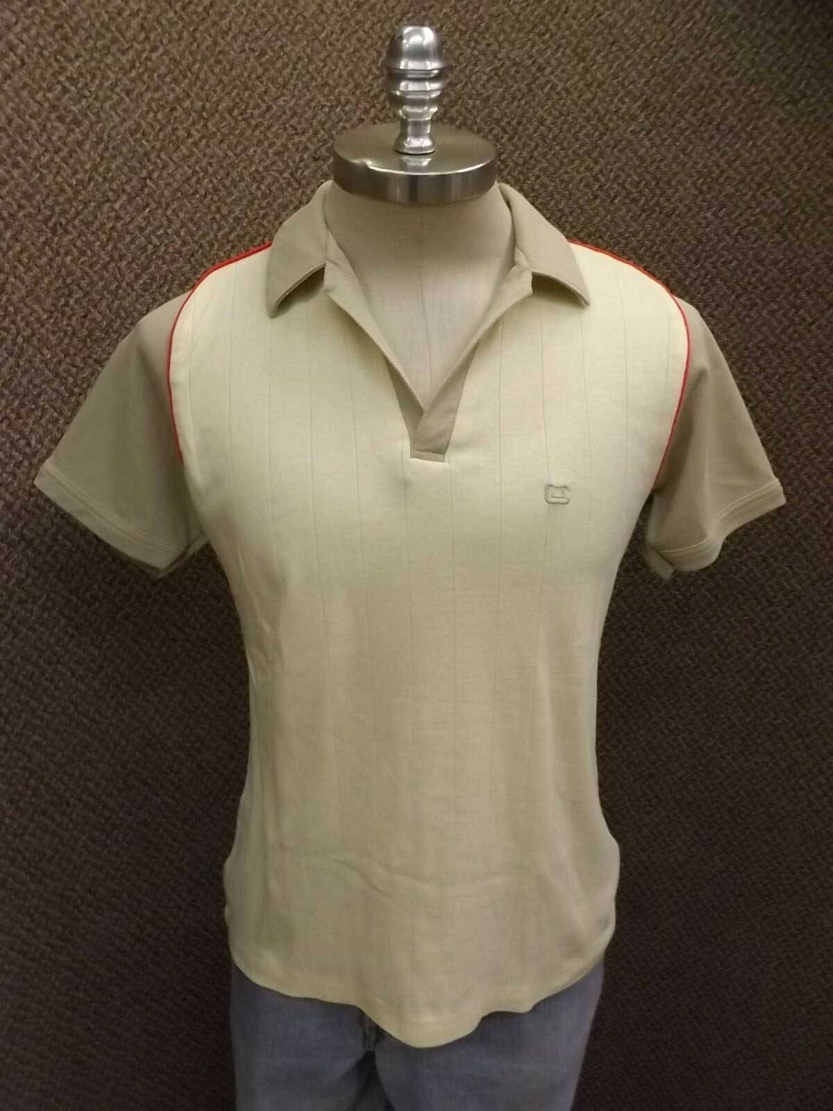 Vtg Mens L Jimmy Connors Robert Bruce Ivory Logo Chest Sporty Summer ...