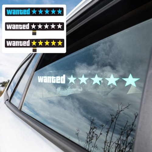 Electric Safety Signs Windshield Sticker LED Car Sticker Wanted Car ...
