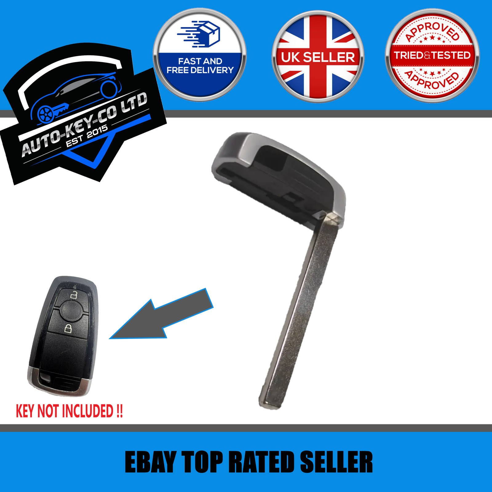 NEW HU101 KEY BLADE FOR 2/3 BUTTON REMOTE SMART KEY FOB FORD RANGER ...