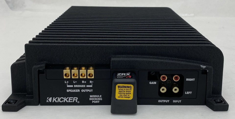 KICKER ZR240 OLD SCHOOL 2 CHANNEL 240W RMS CAR AMPLIFIER ASSEMBLED IN ...