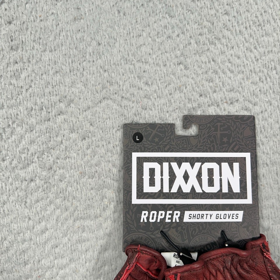 Dixxon Leather Gloves Mens Large Maroon Red Shorty Roper Moto Oxblood ...