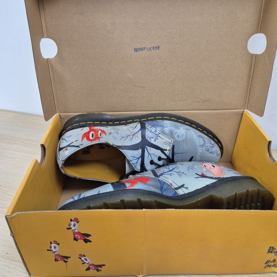 Dr Martens X Baseman 1461 Art Cartoon Devil Leather Oxford Shoes Size ...