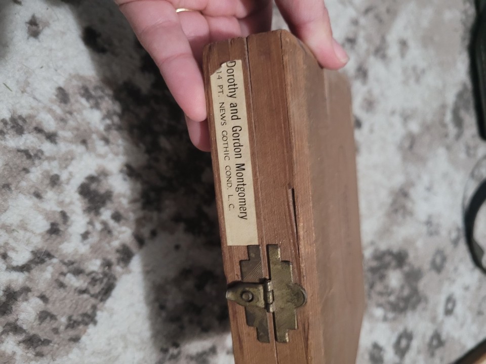 Kingsley Machine Co Letter Type Font Set Hot Foil VINTAGE WOOD BOXES | eBay
