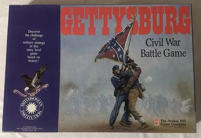 Gettysburg Civil War Battle Board Game Avalon Hill Smithsonian Edition ...