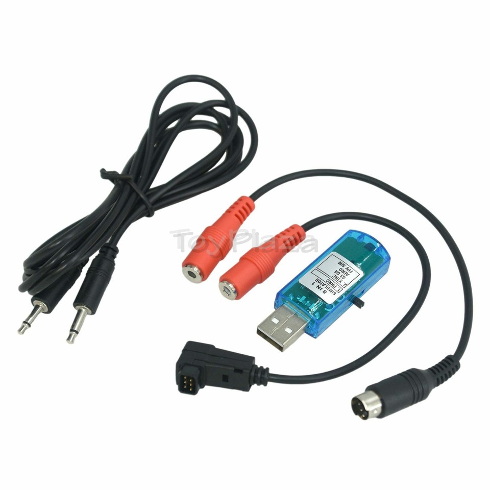 8-In-1 RC Simulator Cable & Dongle fit for JR Futaba WFLY E-sky FlySky ...