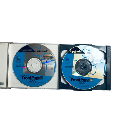Microsoft Frontpage 2000 Upgrade CD Set For Windows 98 NT with Product ...