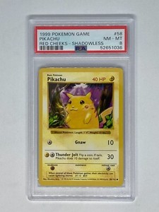 Pikachu 1999 Pokemon Game #58 Shadowless (Red Cheeks) Price Guide ...