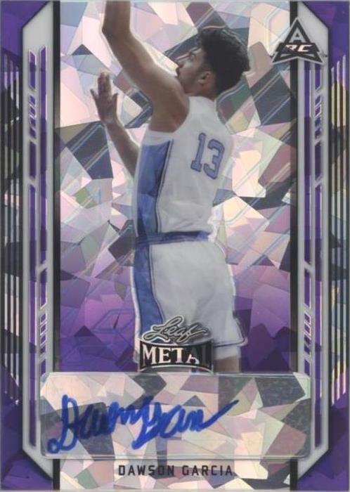 2021-22 Leaf Metal - Dawson Garcia #BA-DG1 Purple Crystals /20 (AU, RC ...