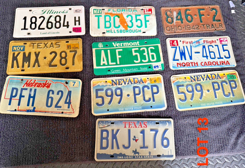 Lots of 10 License Plates – Mixed States & Specialty Tags | eBay