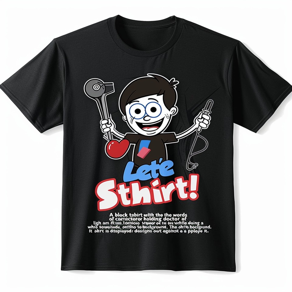 Men's Let's Get Stabby Black TShirt Fun Cartoon Design Coffee Shop | eBay