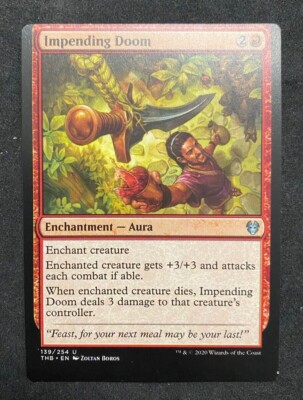 MTG Magic The Gathering Impending Doom Theros Beyond Death Miscut | eBay