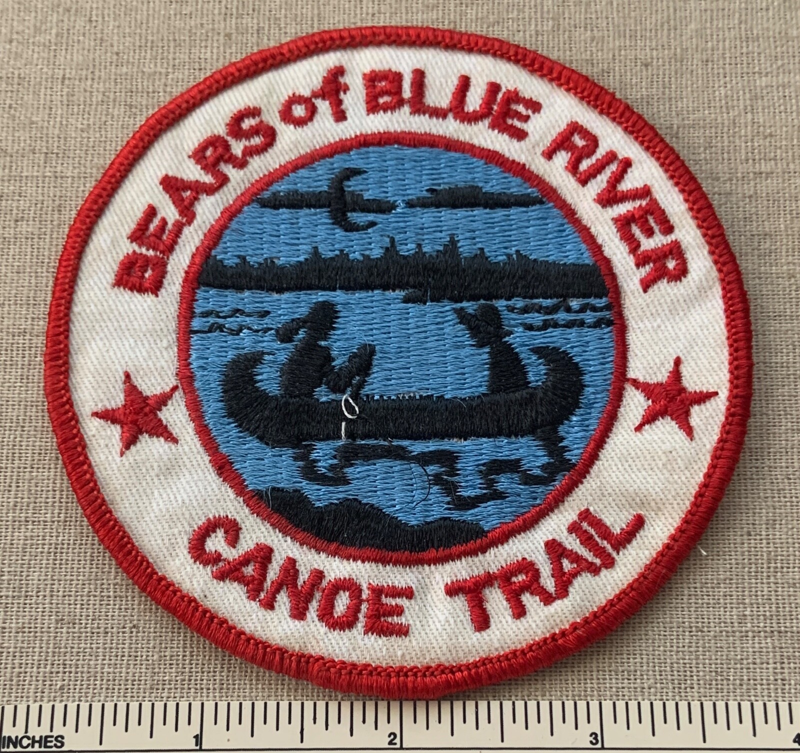 Vintage BEARS OF BLUE RIVER CANOE TRAIL Boy Scout PATCH BSA Hike Camp ...