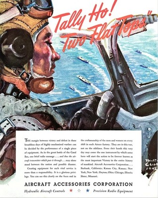Aircraft Accessories Benton Henderson Clark Art WWII 1942 Fortune Mag ...