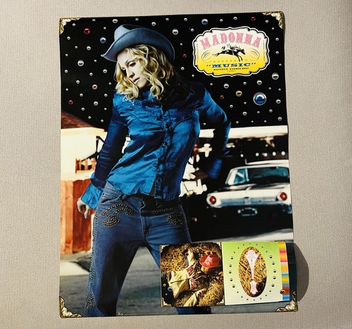 MADONNA MUSIC ORIGINAL Double Sided PROMO POSTER 2000 Rare 18” X 24 ...