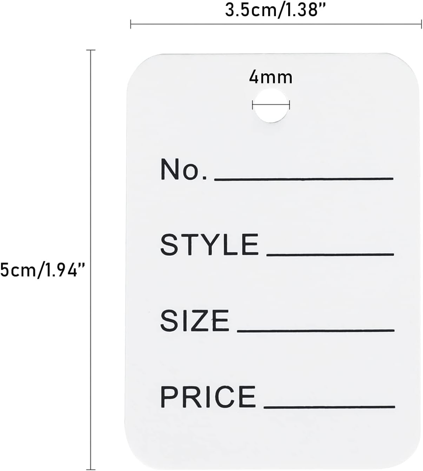 1000Pcs Price Tags White Clothing Tag For Retail Small Kraft Paper Tag ...