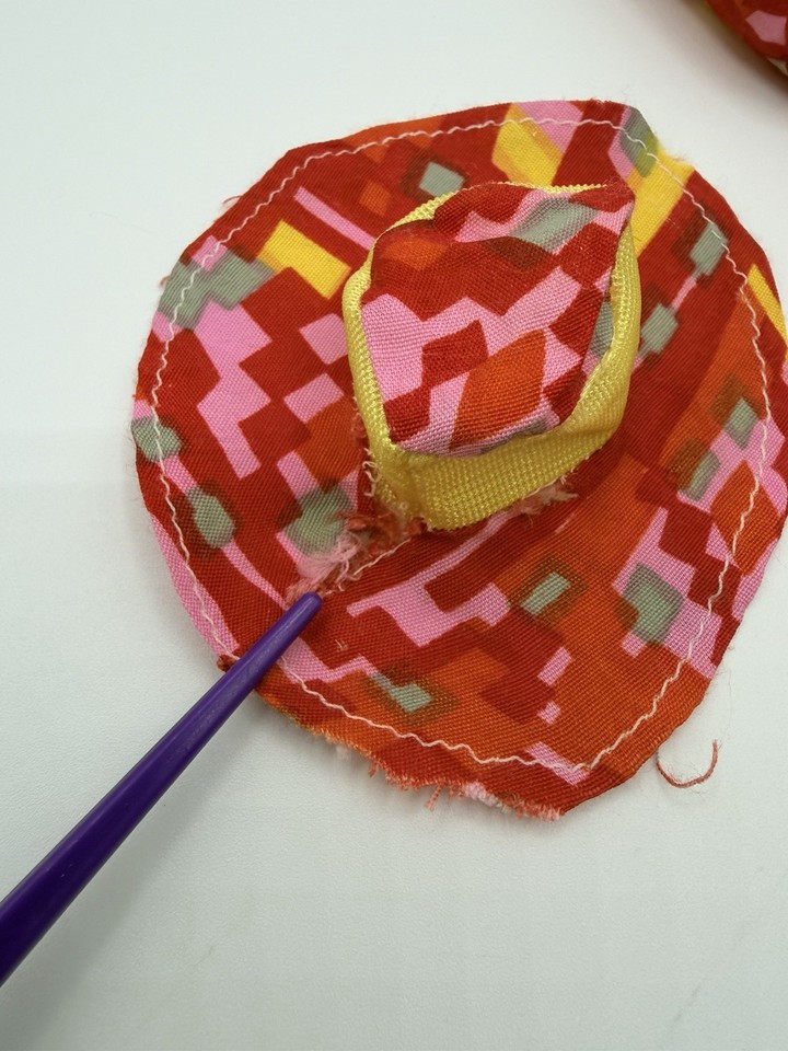 Vintage Barbie Best Buy Summer Maxi Dress & Matching Hat TLC Red Yellow ...