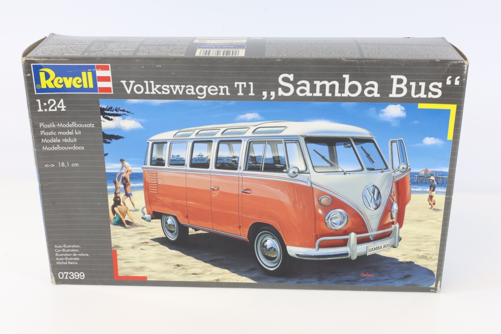Revell 07399 1:24 Scale Volkswagen T1 "Samba Bus" Plastic Model Kit ...