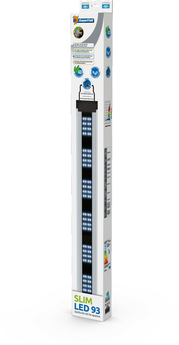 Superfish Slim LED Aquarium Fish Tank Plant Light - 45-93cm 28-59W ...