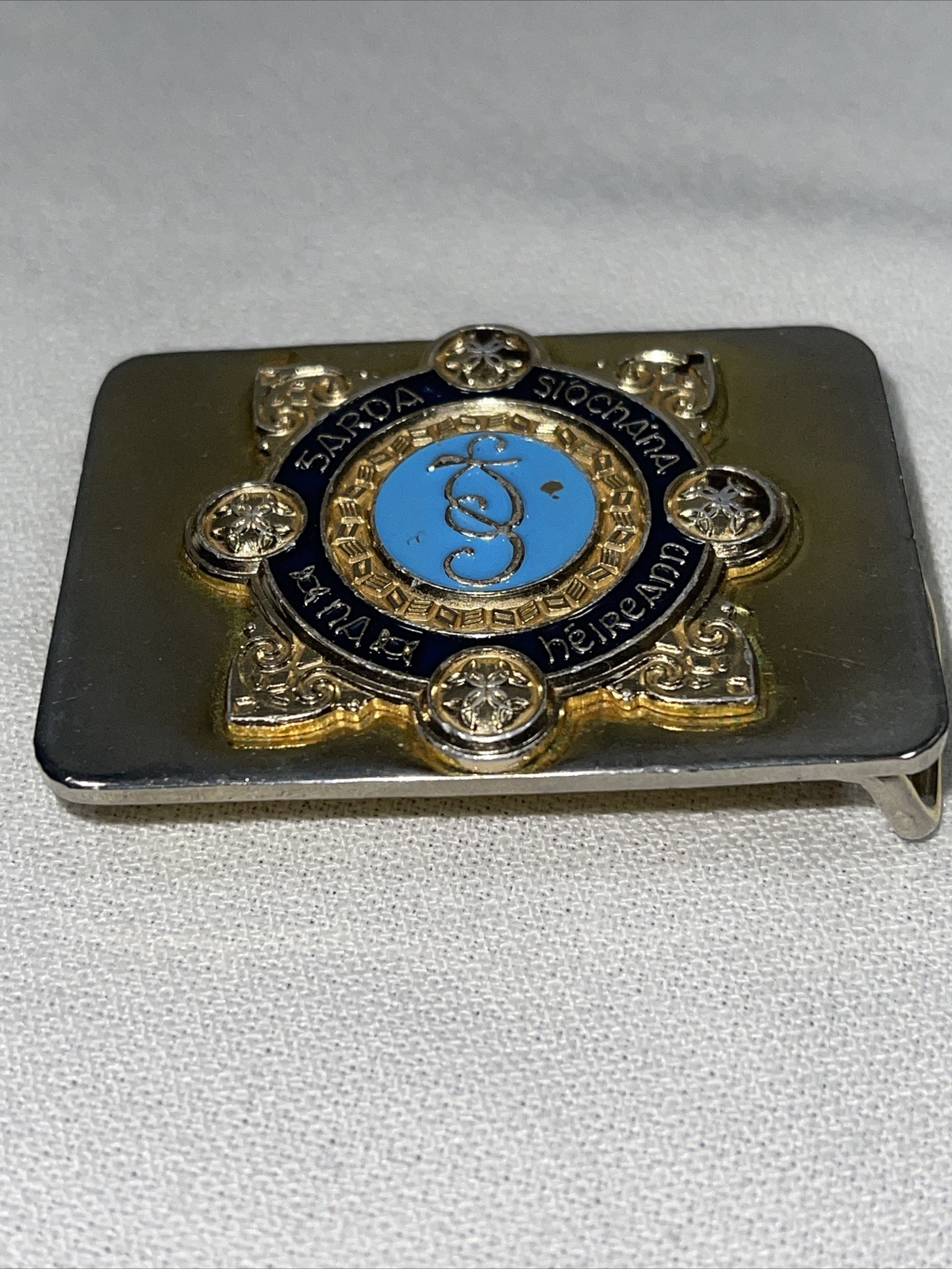 GARDA SIOCHANA CREST IRELAND POLICE LAPEL Belt Buckle - Gem