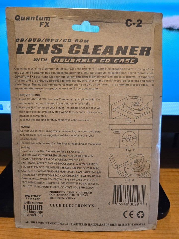 Quantum FX CD / DVD/ MP3 / CD-ROM Lens Cleaner With Melody & Voice ...