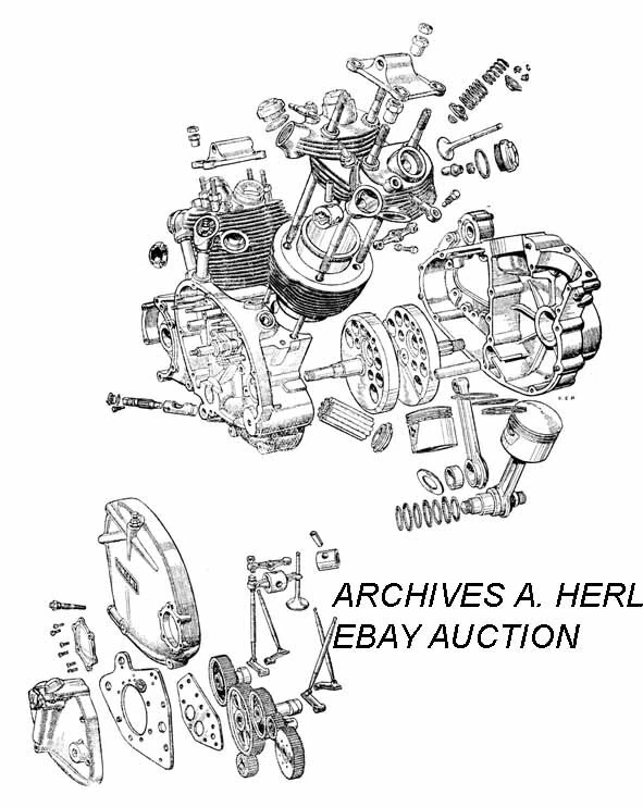 Motorcycle Engine Drawing