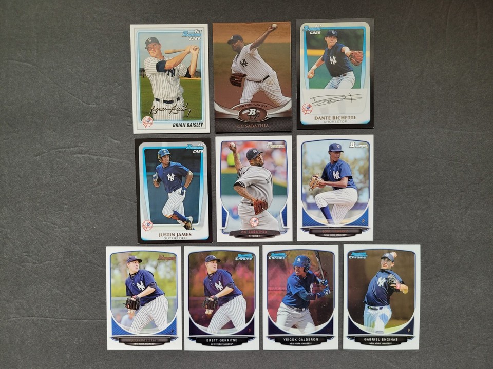 NEW YORK YANKEES CARDS Your Pick TOPPS BOWMAN 2007-2017 Rookies Stars ...