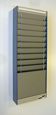Silver Workshop Job Card Wall Rack For A4 Portrait Job Cards - 10 ...