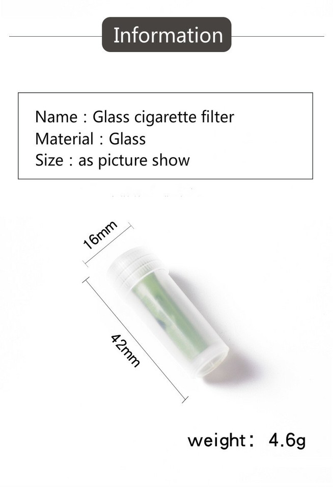 Glass Filter Small Cigarette Holder Pipe Filter Smoking Pipe Mouthpiece ...