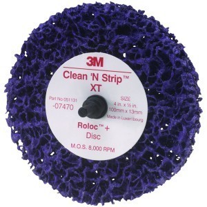 3M 21552 Roloc™+ Clean and Strip XT Disc, 4 inch x 1/2 inch, Replaces ...
