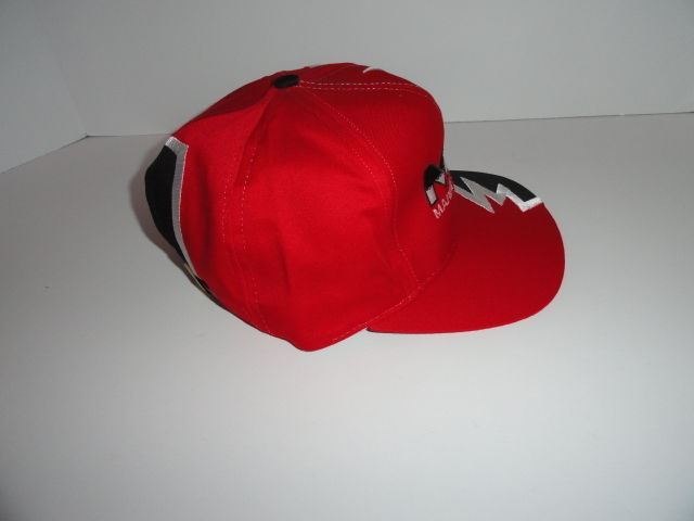 Marine Machine Red jagged edge embroidered baseball cap | eBay
