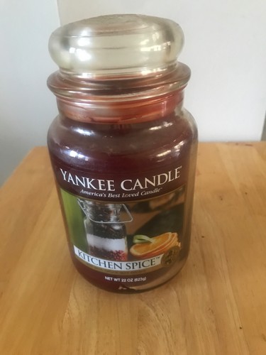 NEW YANKEE CANDLE KITCHEN SPICE LARGE JAR 22 OZ. Smells Great | eBay