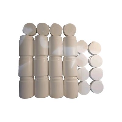 12 x 250ml HDPE Duma jar / pot with a 65mm neck and tamper-proof handy ...