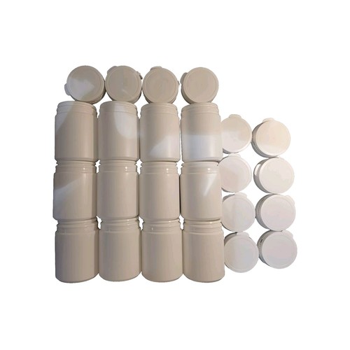 12 x 250ml HDPE Duma jar / pot with a 65mm neck and tamper-proof handy ...