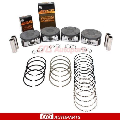 Piston W/ Rings w/ Engine Bearing Kit Fits 00-05 Subaru 2.5 SOHC EJ25 ...