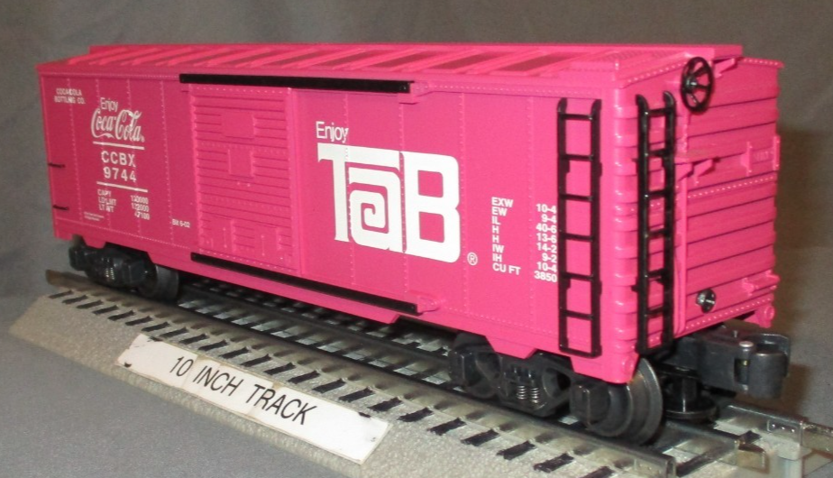 K-Line 9744 Coca-Cola TaB Metal Frame Boxcar O/027 ga. wks w/ Lionel ...