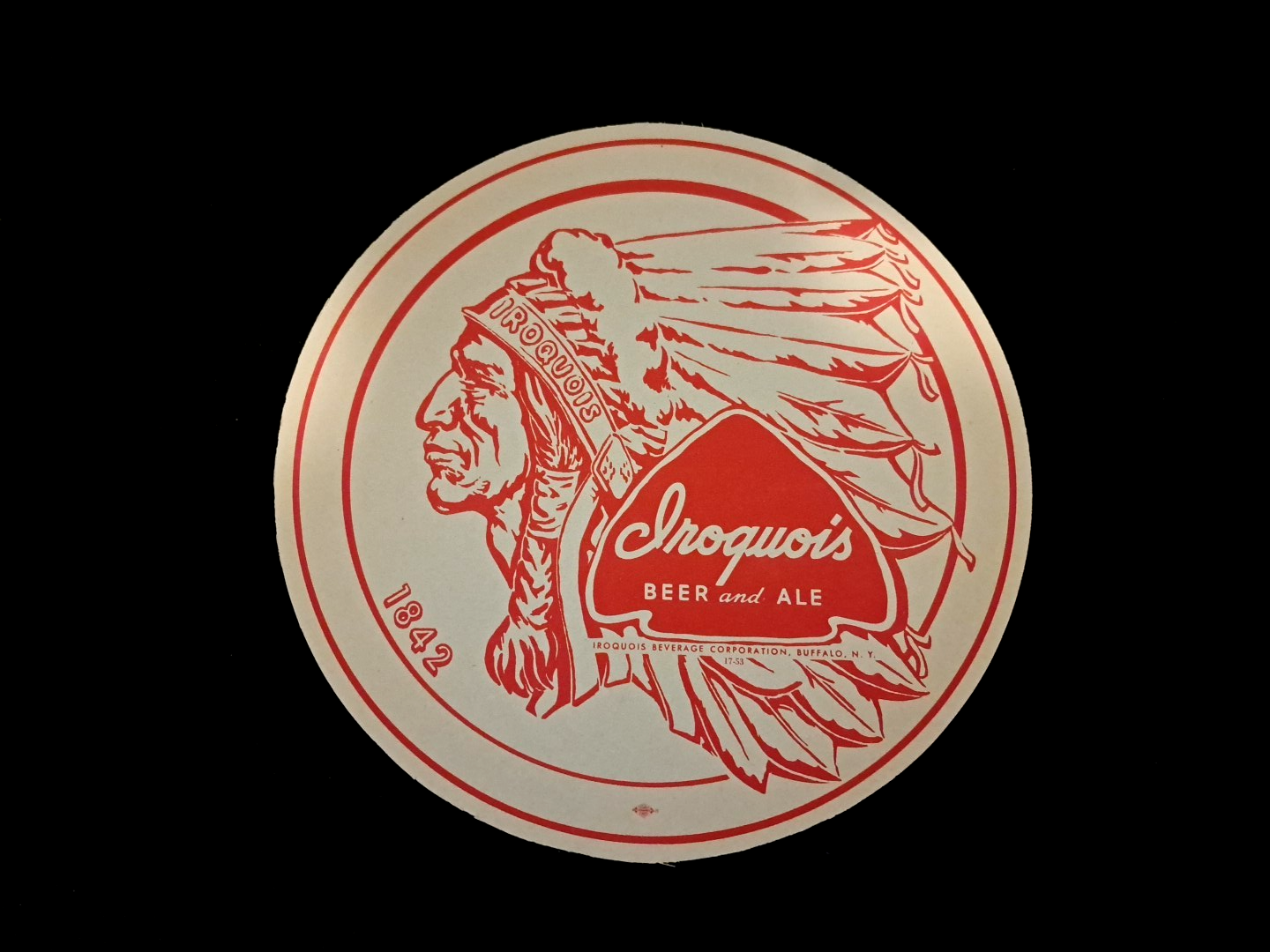 Classic Iroquois Brewery Beer & Ale Tray Liner, Coaster, Poster | eBay