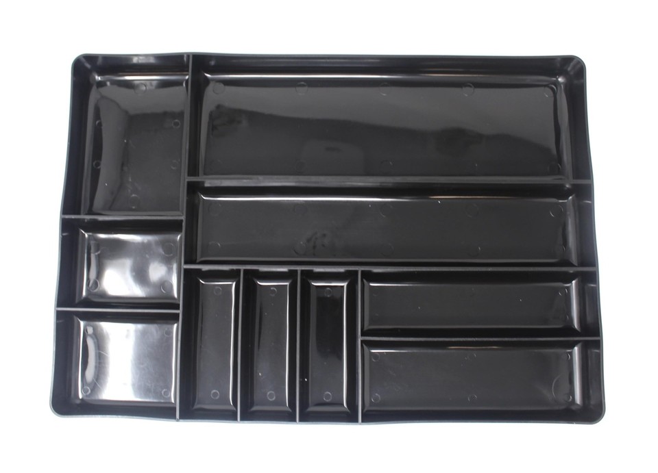 JSP Manufacturing Black Stackable Lightweight 10 Compartment Organizer ...