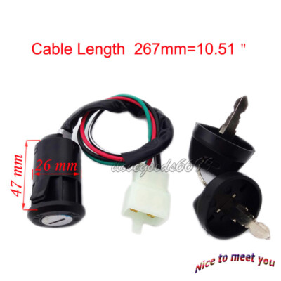 Ignition Key Switch For Eton Viper Sierra Impuls Rascal 50cc 70cc 90cc ...