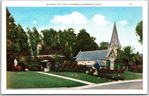 Glendale CA-California, Church of The Flowers, Spanish Colonial Revival ...