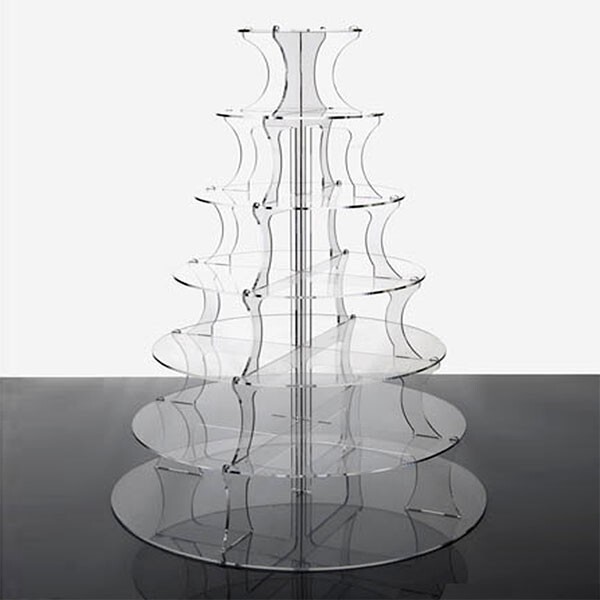 7 Tier Step Acrylic Cupcake Stands Cup Cake Stand Cheerico Cupcake ...